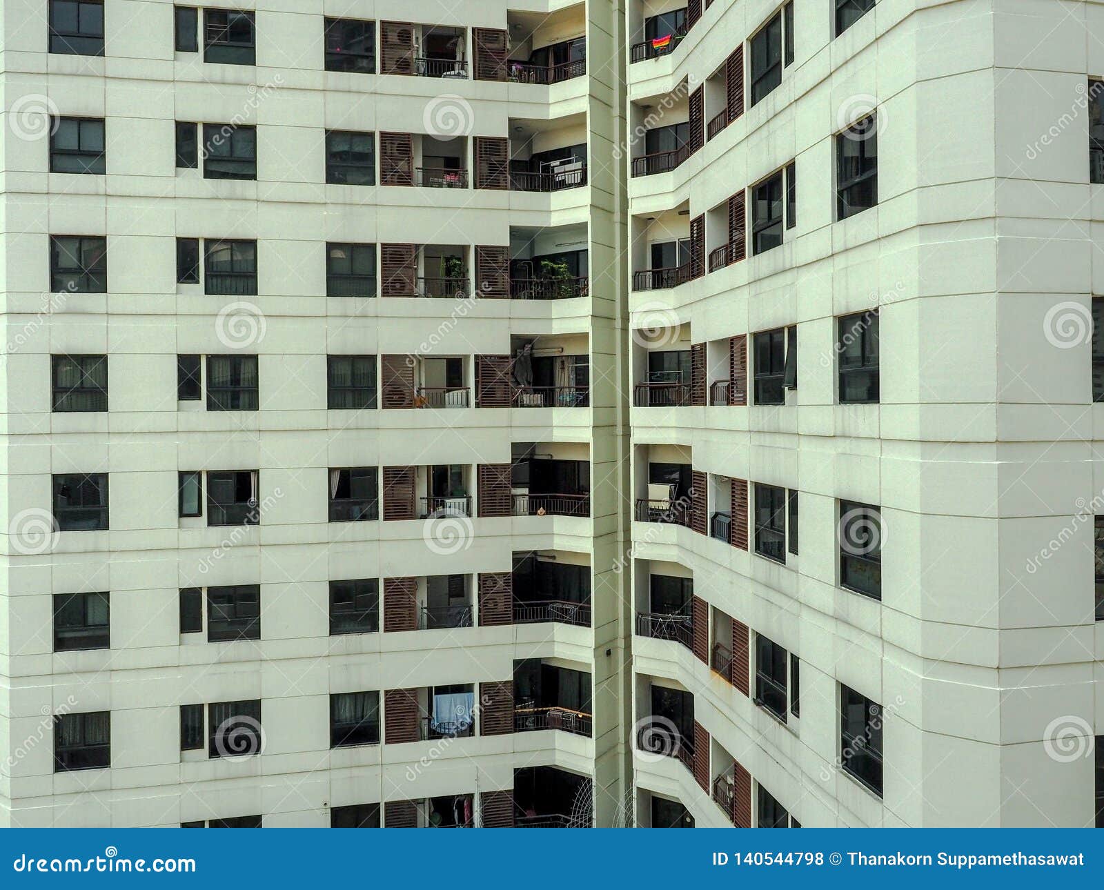 Facade Building Pattern in Modern Apartment Housing. Abstract ...