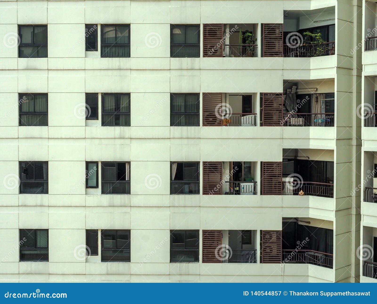Facade Building Pattern in Modern Apartment Housing. Abstract ...