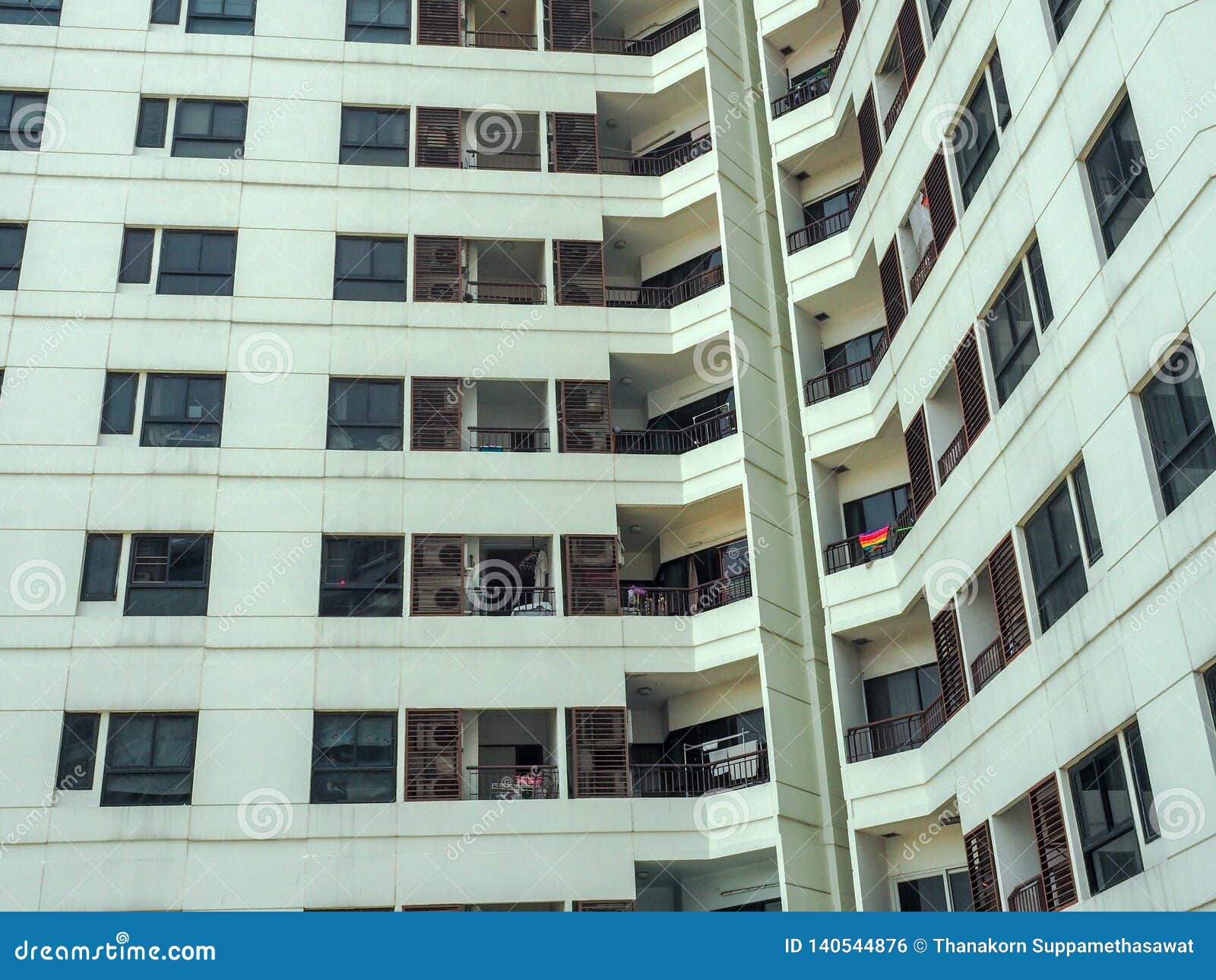 Facade Building Pattern in Modern Apartment Housing. Abstract ...