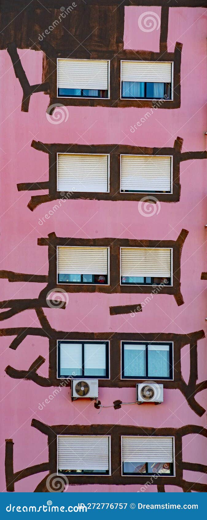 Facade of Building in the Process of Being Repaired with Insulation ...