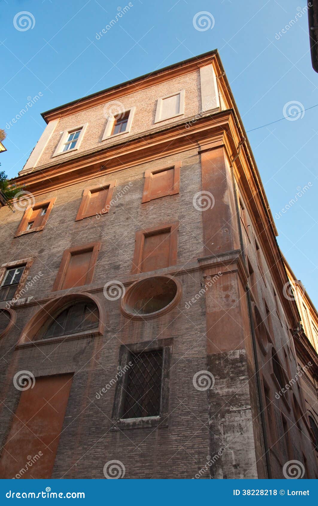 Facade of the Building in Rome, Italy. Stock Photo - Image of european ...