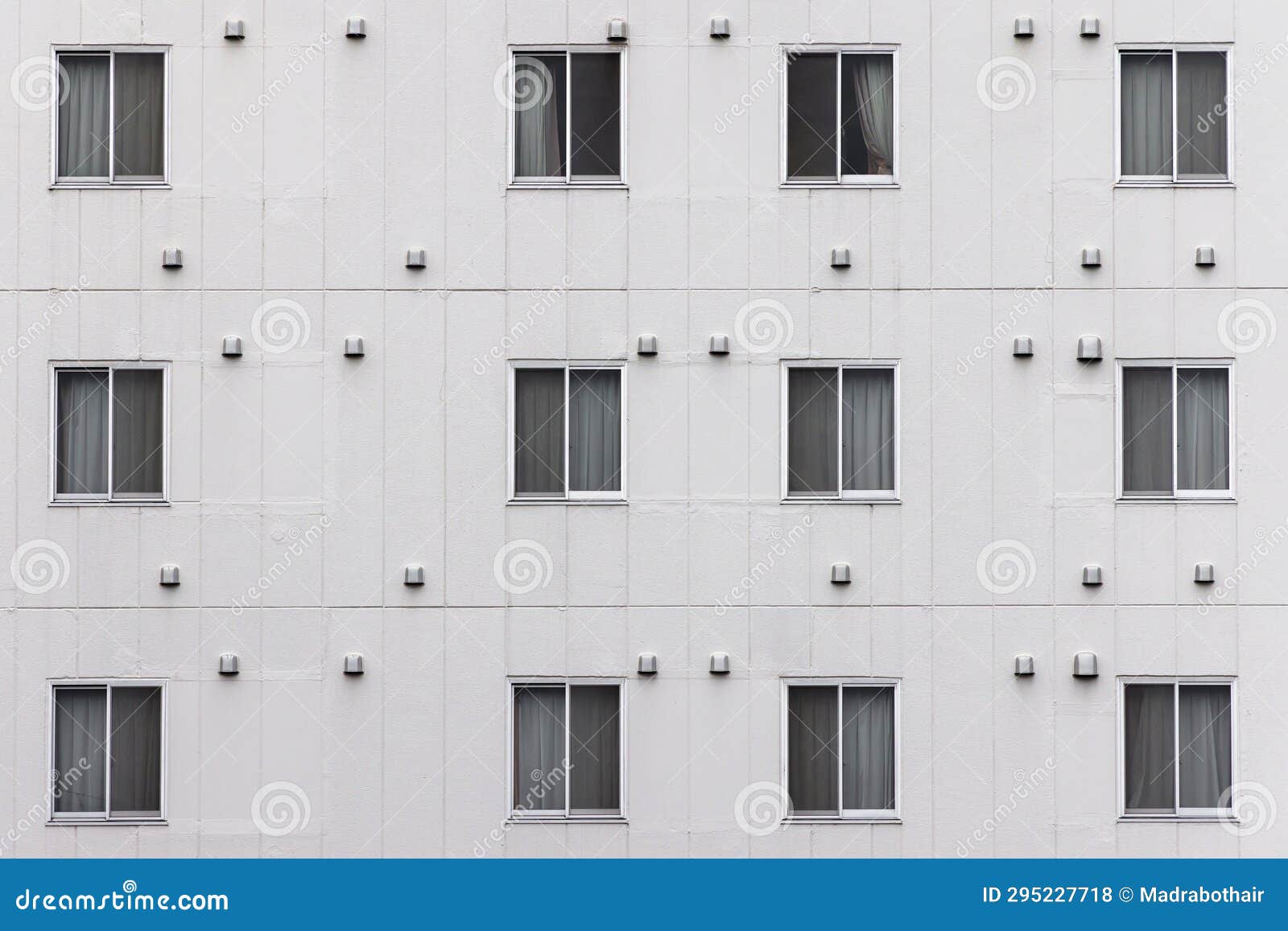 Facade of a Building with Rows of Windows in Japan Stock Photo - Image ...