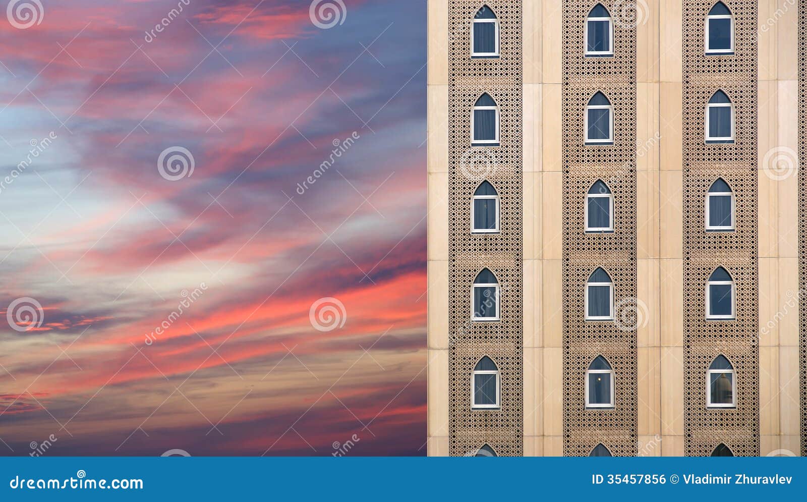 Facade of a Building in a Traditional Arabic Style Stock Photo - Image ...