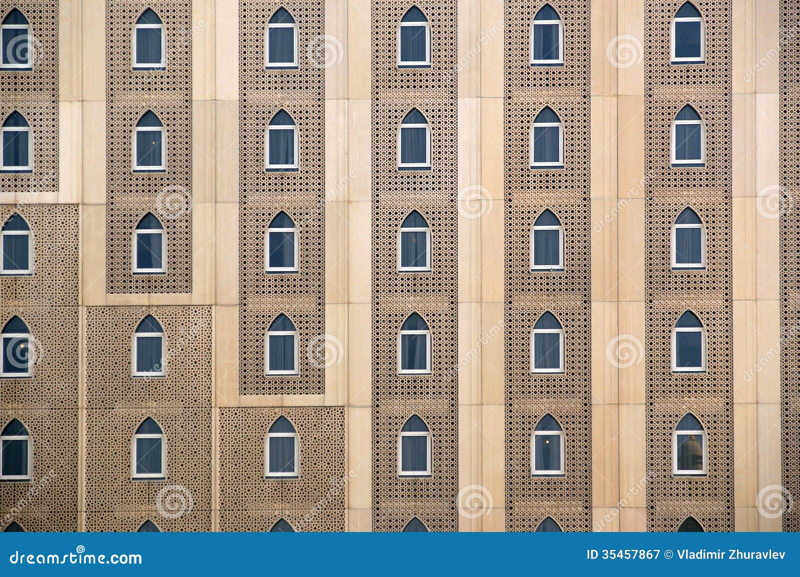 Facade of a Building in a Traditional Arabic Style Stock Image - Image ...