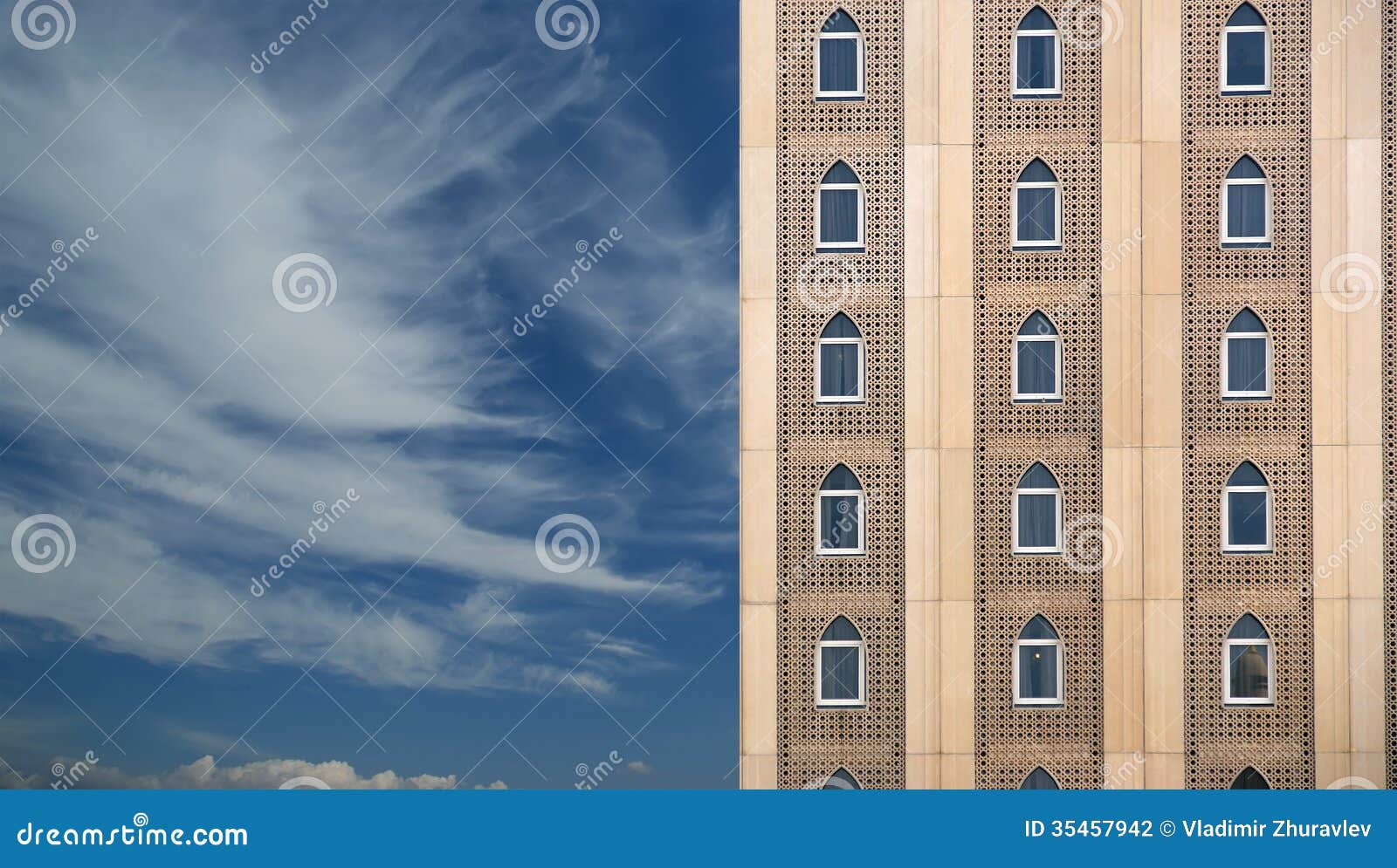 Facade of a Building in a Traditional Arabic Style Stock Photo - Image ...