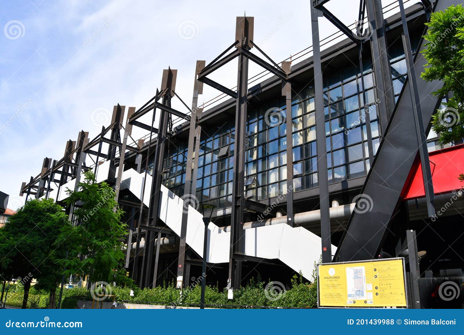 Facade of the Building of the University of Architecture of Milan ...