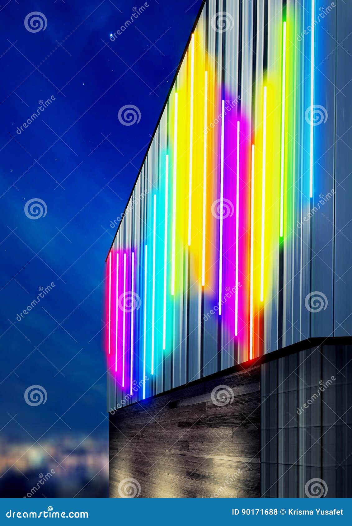 Building Facade Lighting Stock Illustrations – 702 Building Facade ...