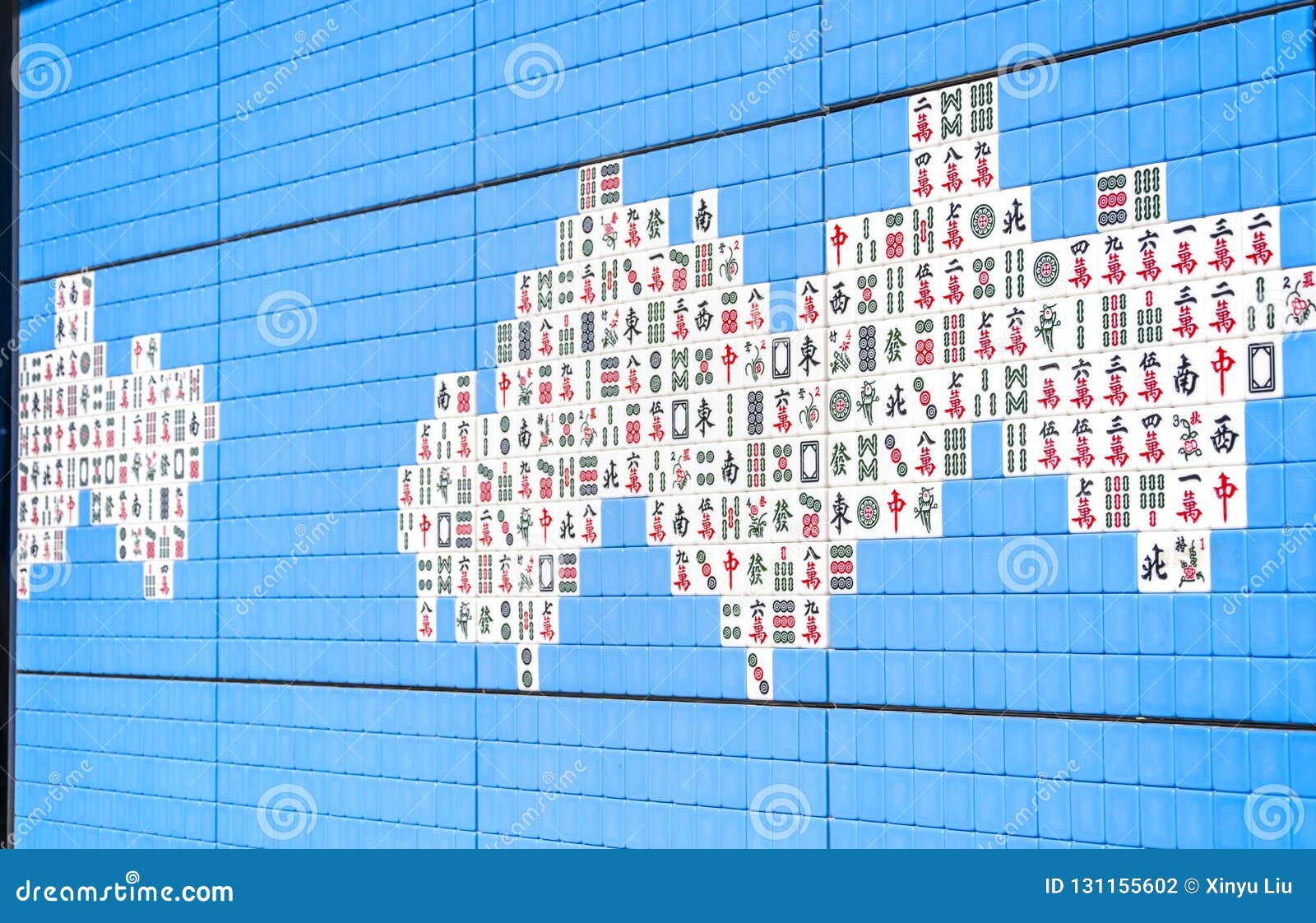Mahjong wall stock photo. Image of ceramic, structure - 131155602