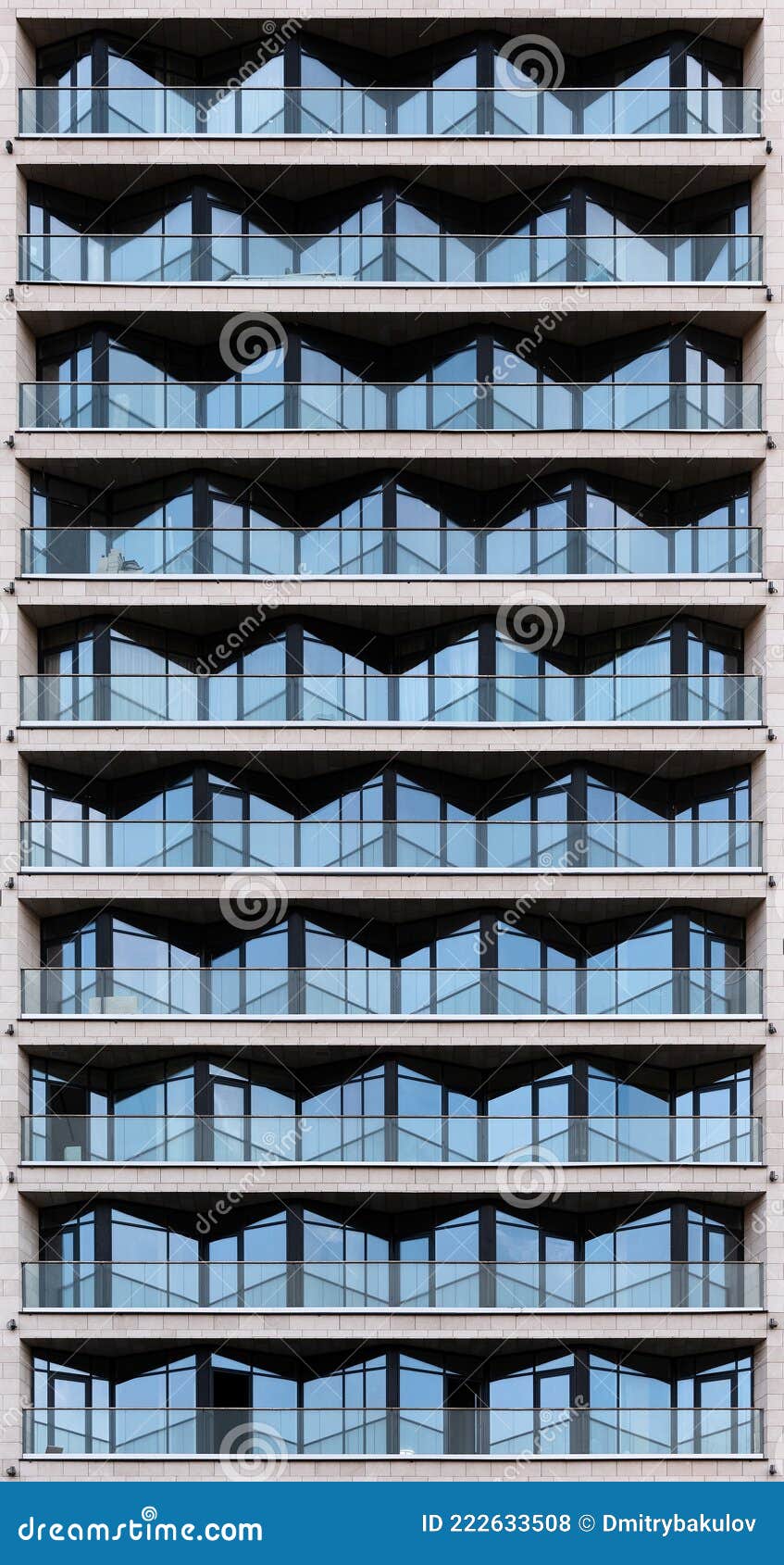 The Facade of the City Building Faced with Gray Stone. Triangle ...