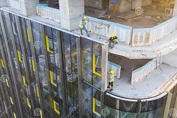 Facade Cladding of the Building. Stock Photo - Image of installation ...