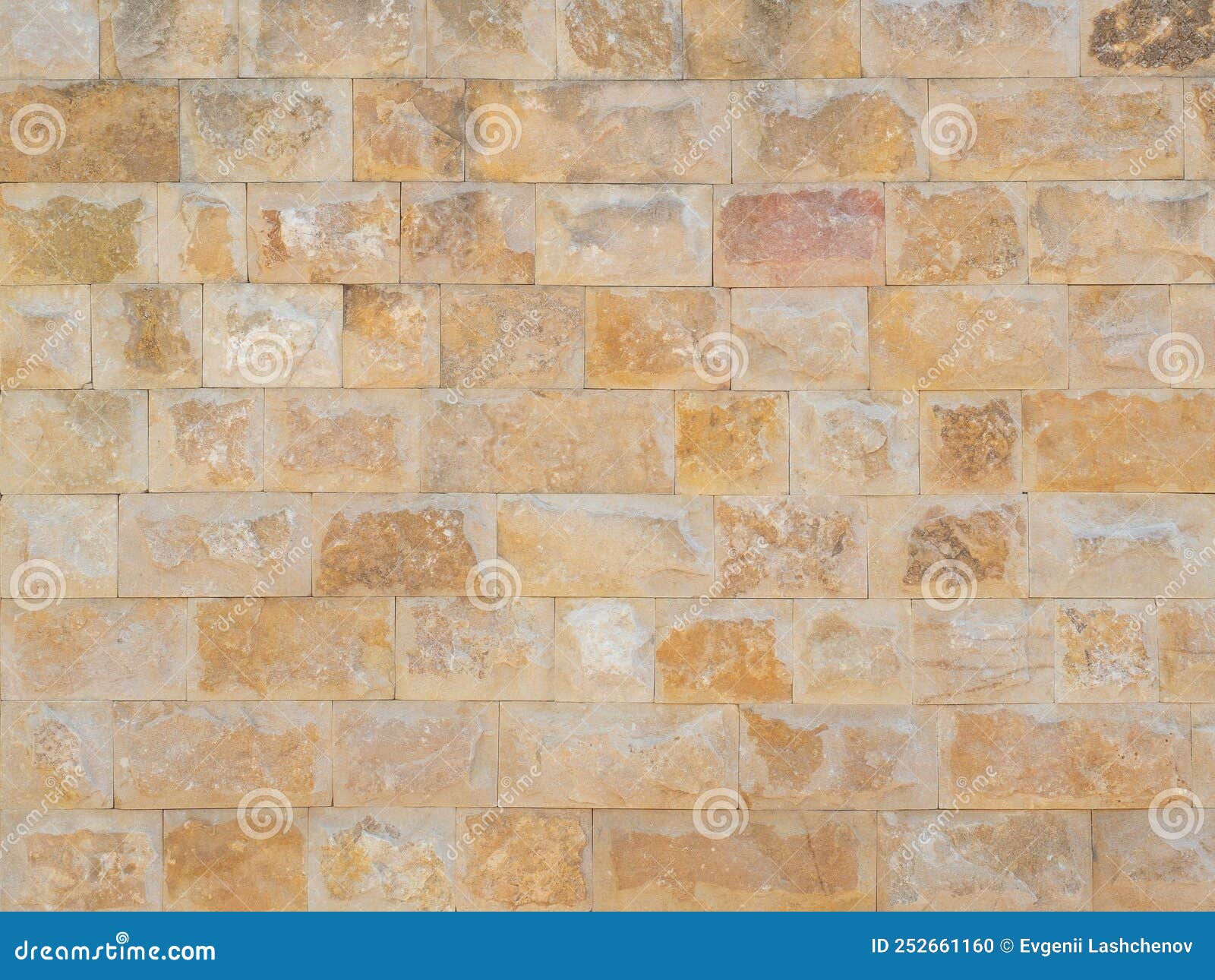 Travertine Masonry Texture. Facade Cladding. Wall with Orange Rough ...