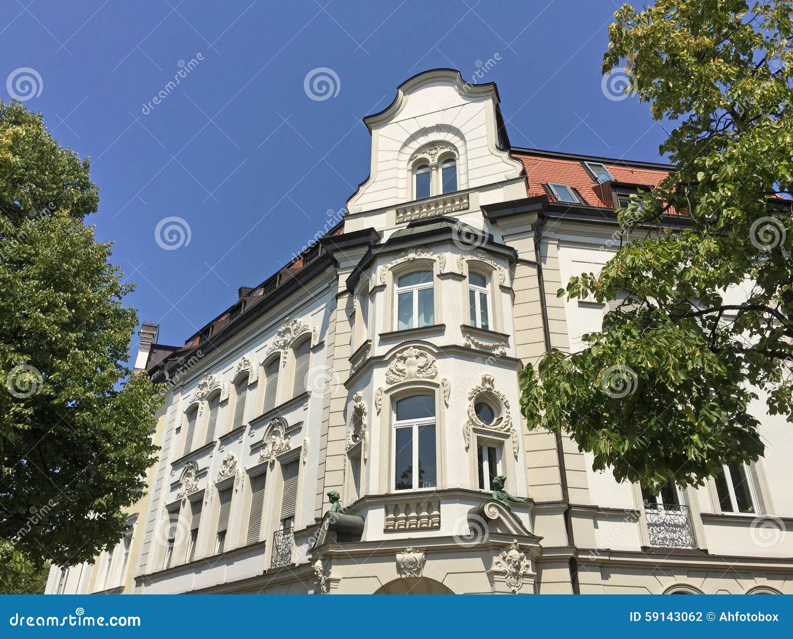 Facade of a Classical Residential Building Stock Photo - Image of ...