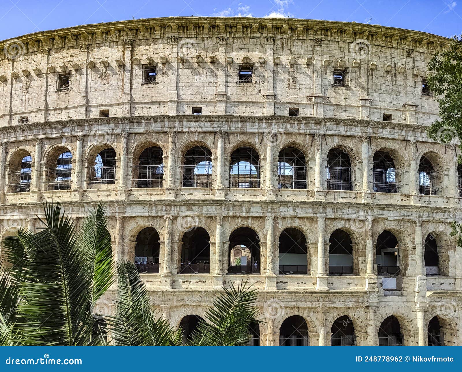 Facade of the Coliseum of Rome Stock Photo - Image of building, empire ...