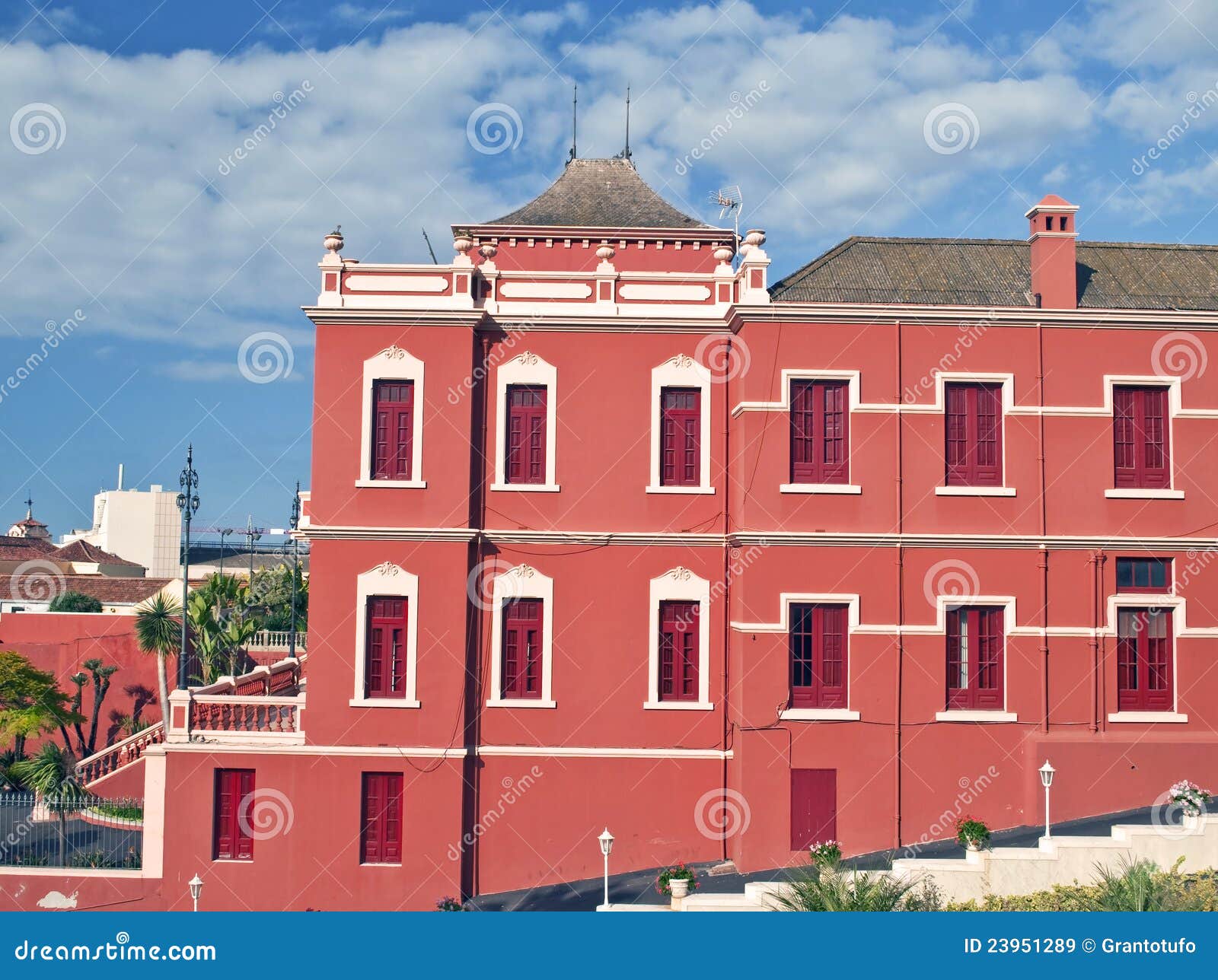 Facade colonial stock image. Image of orange, famous - 23951289