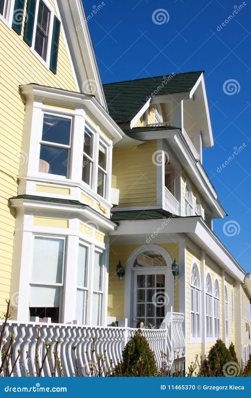 Facade of a colonial house stock photo. Image of residential - 11465370