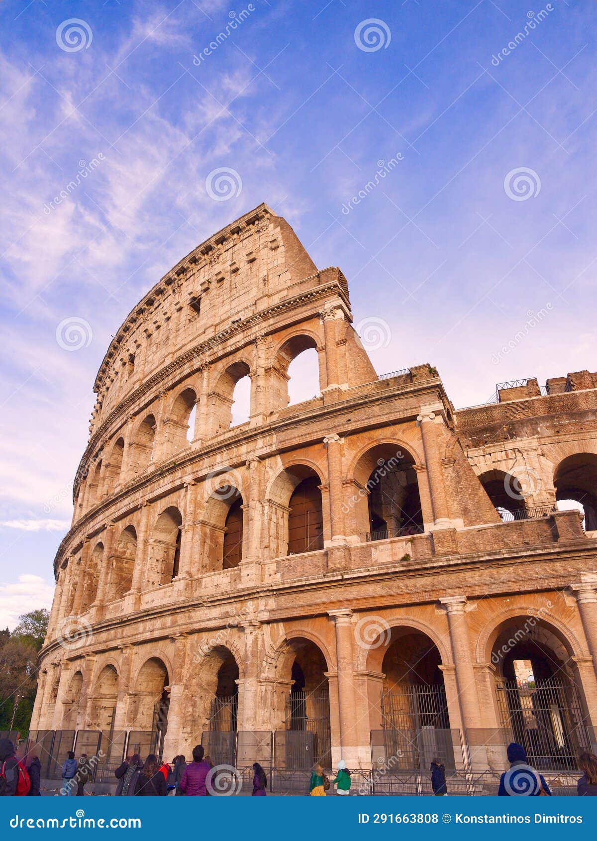 Facade of the Colosseum of Rome, Italy Stock Photo - Image of city ...