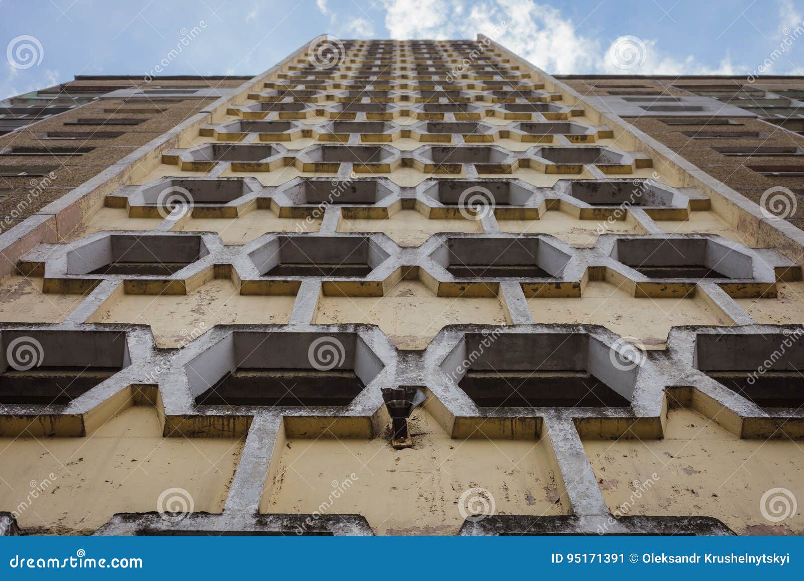 Facade of a Concrete High-rise Building Stock Image - Image of ...