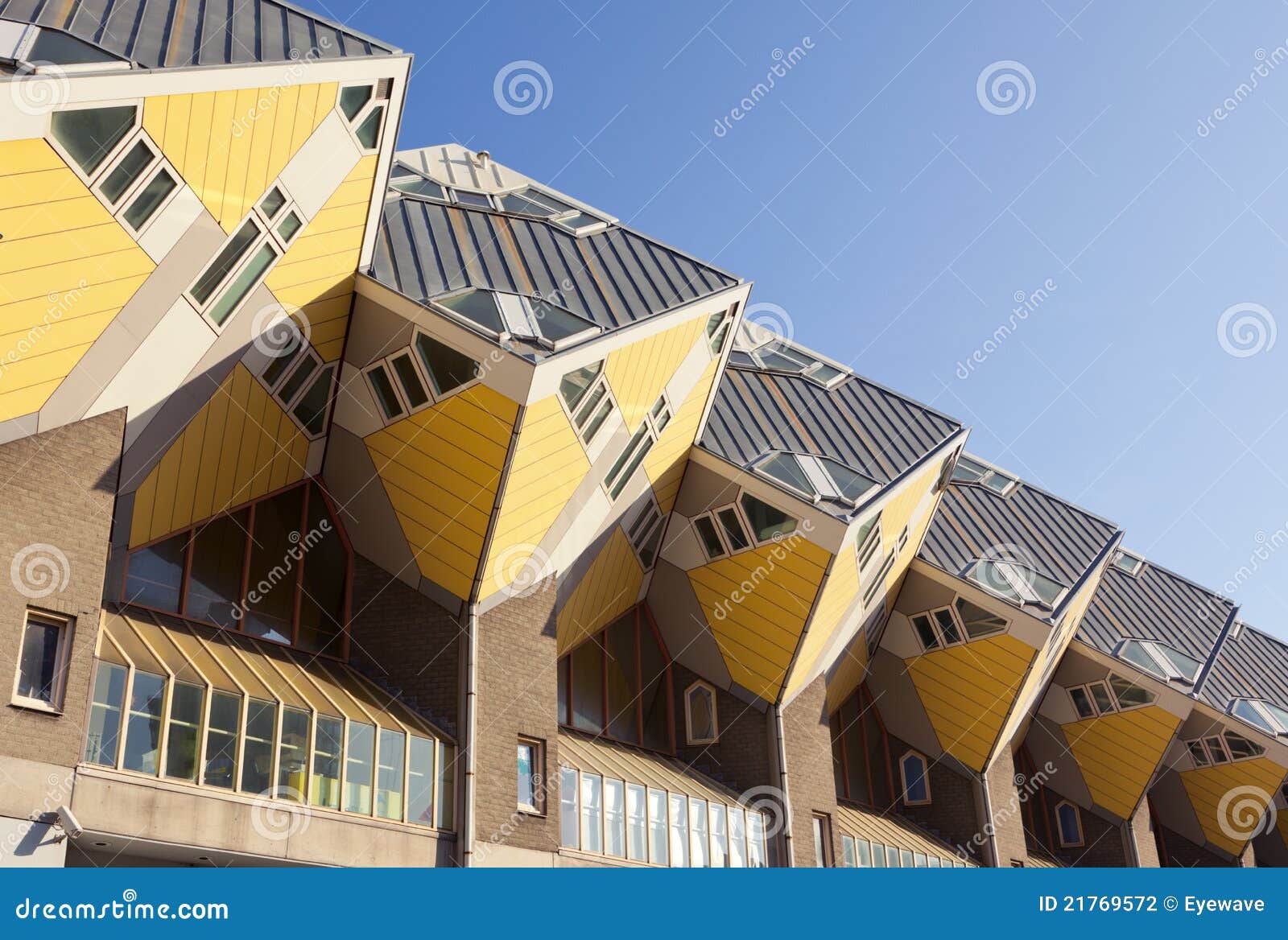 Facade of Cubus Houses at Rotterdam Stock Photo - Image of rotterdam ...
