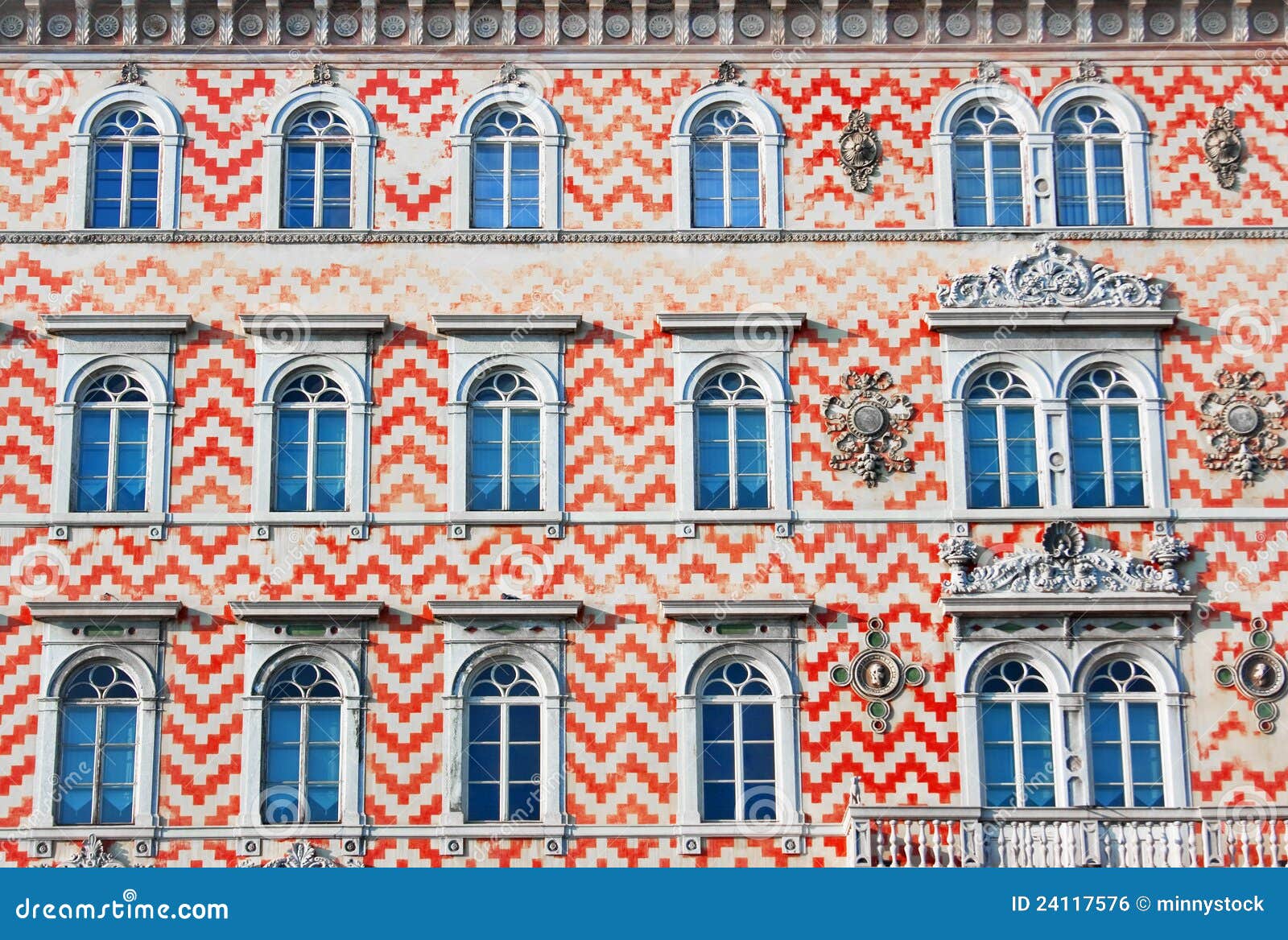Facade Detail of a Traditional Italian Building Stock Photo - Image of ...