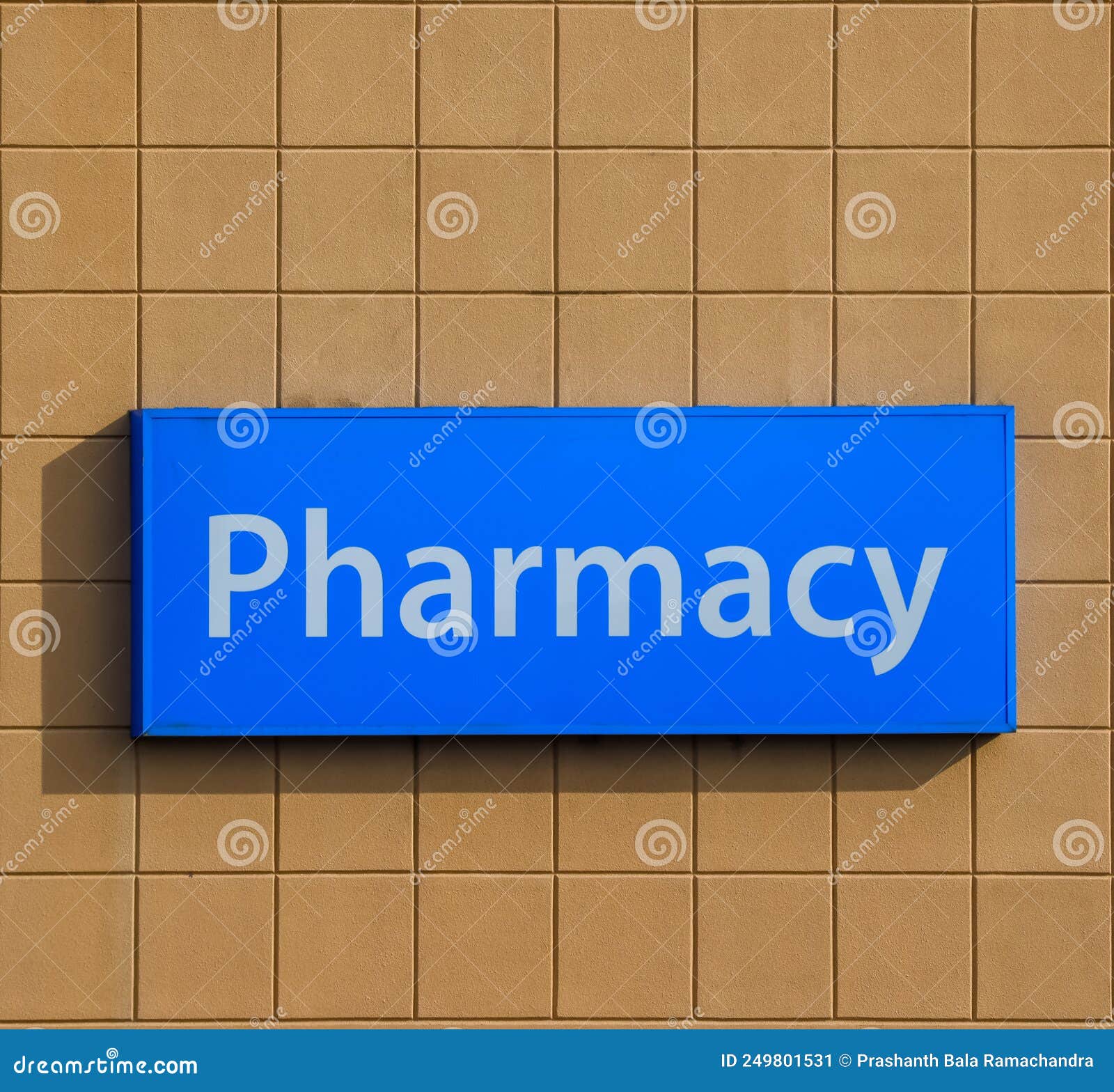 Facade of a Drugstore. Pharmacy Sign at Storefront. Stock Image - Image ...
