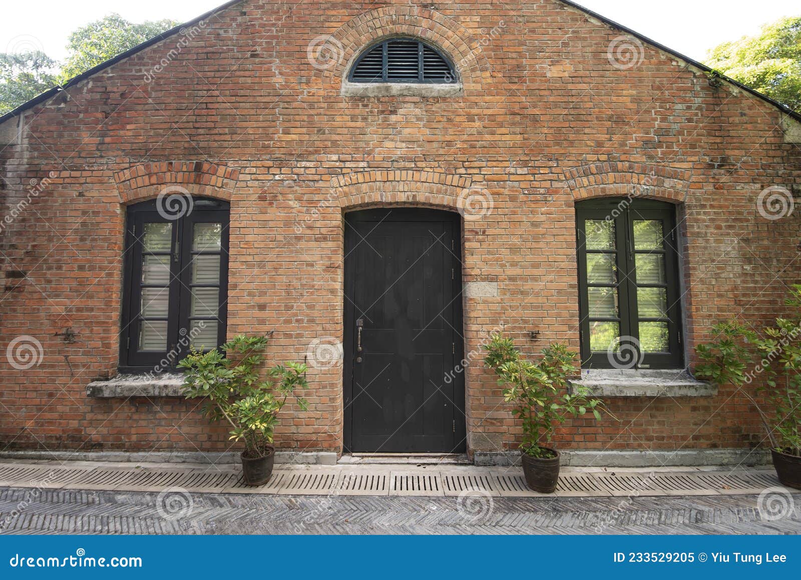 Facade and Exterior of Historical Old Brick House Stock Image - Image ...