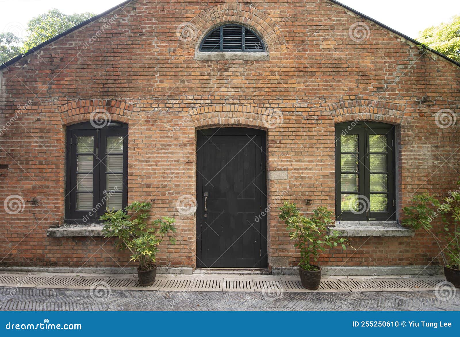 Facade and Exterior of Historical Brick House Stock Photo - Image of ...
