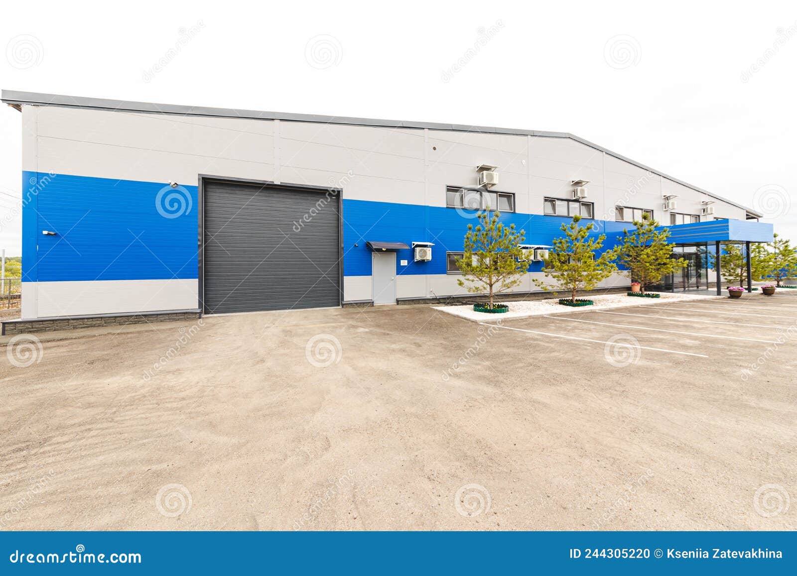 Facade of a Factory Building or Warehouse Outside Including the Front ...