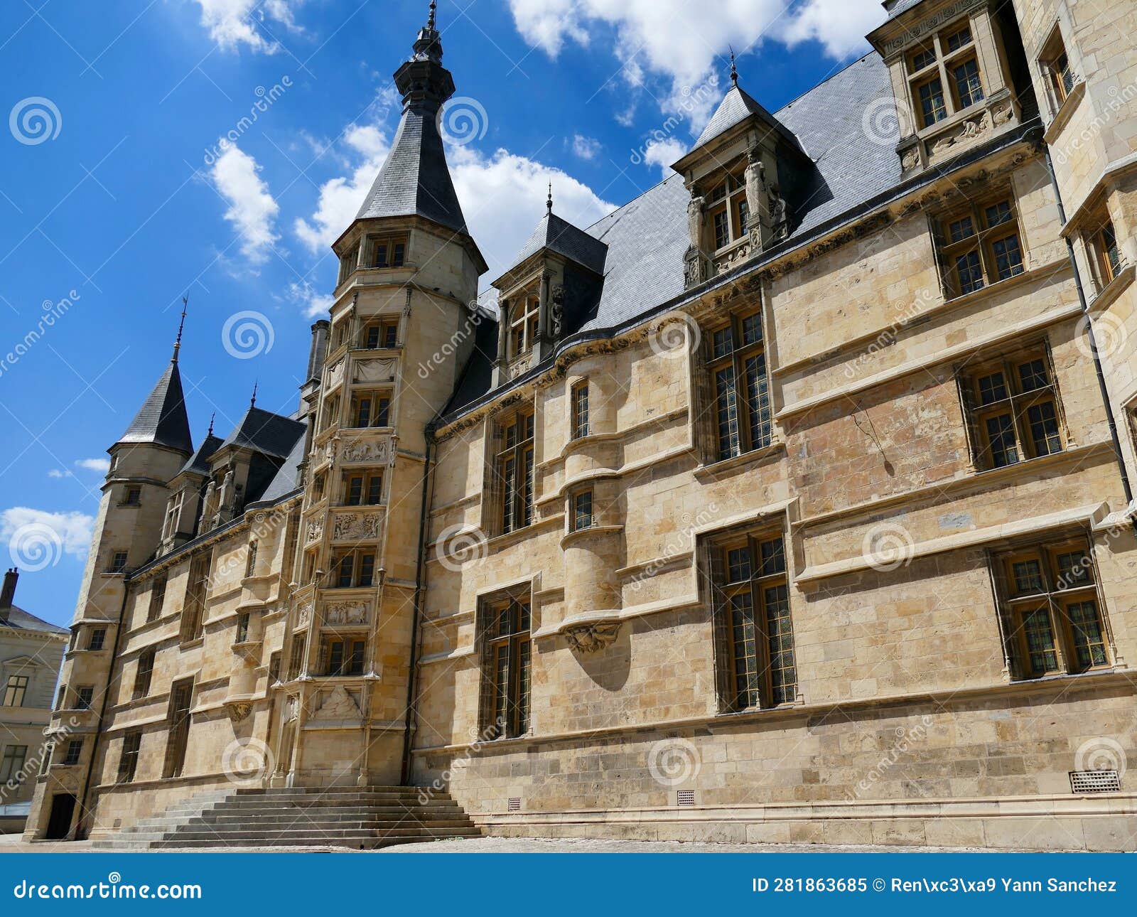 The Facade of the Former Palace of the Dukes of Nevers Stock Image ...