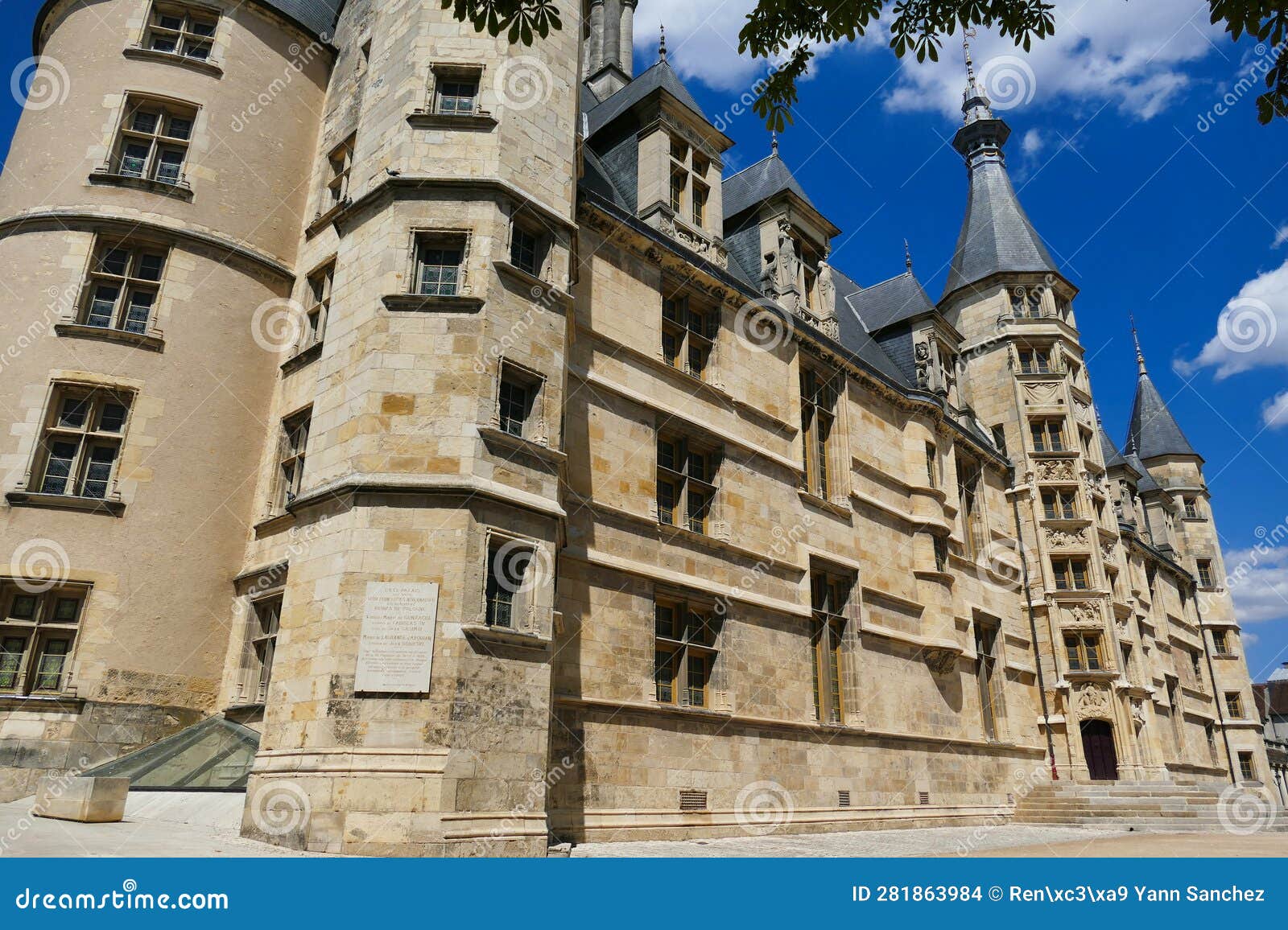 The Facade of the Former Palace of the Dukes of Nevers Stock Photo ...