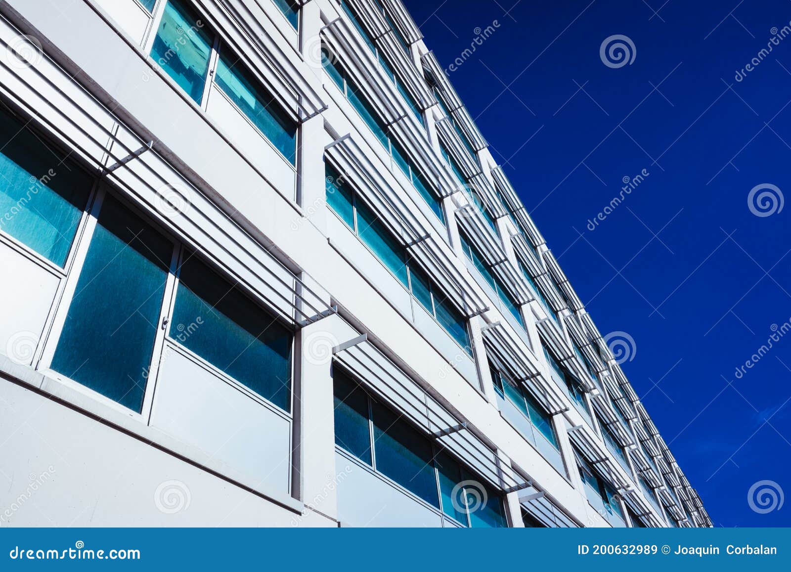 Facade of a Generic Building with Simple Diagonal Lines Stock Image ...