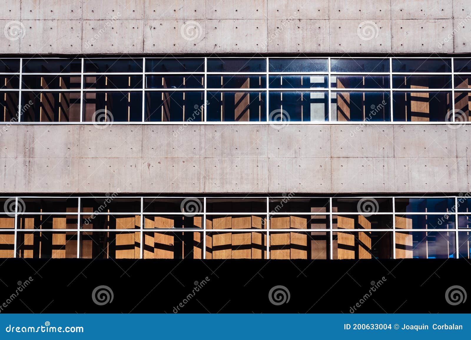 Facade of a Generic Building with Simple Diagonal Lines Stock Photo ...