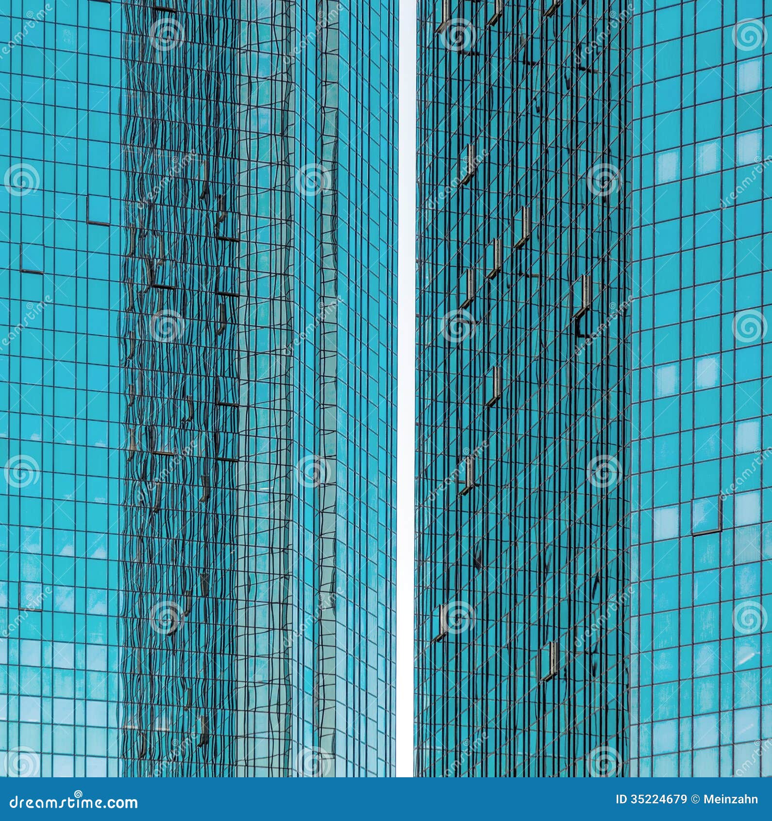 Facade Glass Front of Skyscraper with Sun Reflections Stock Image ...