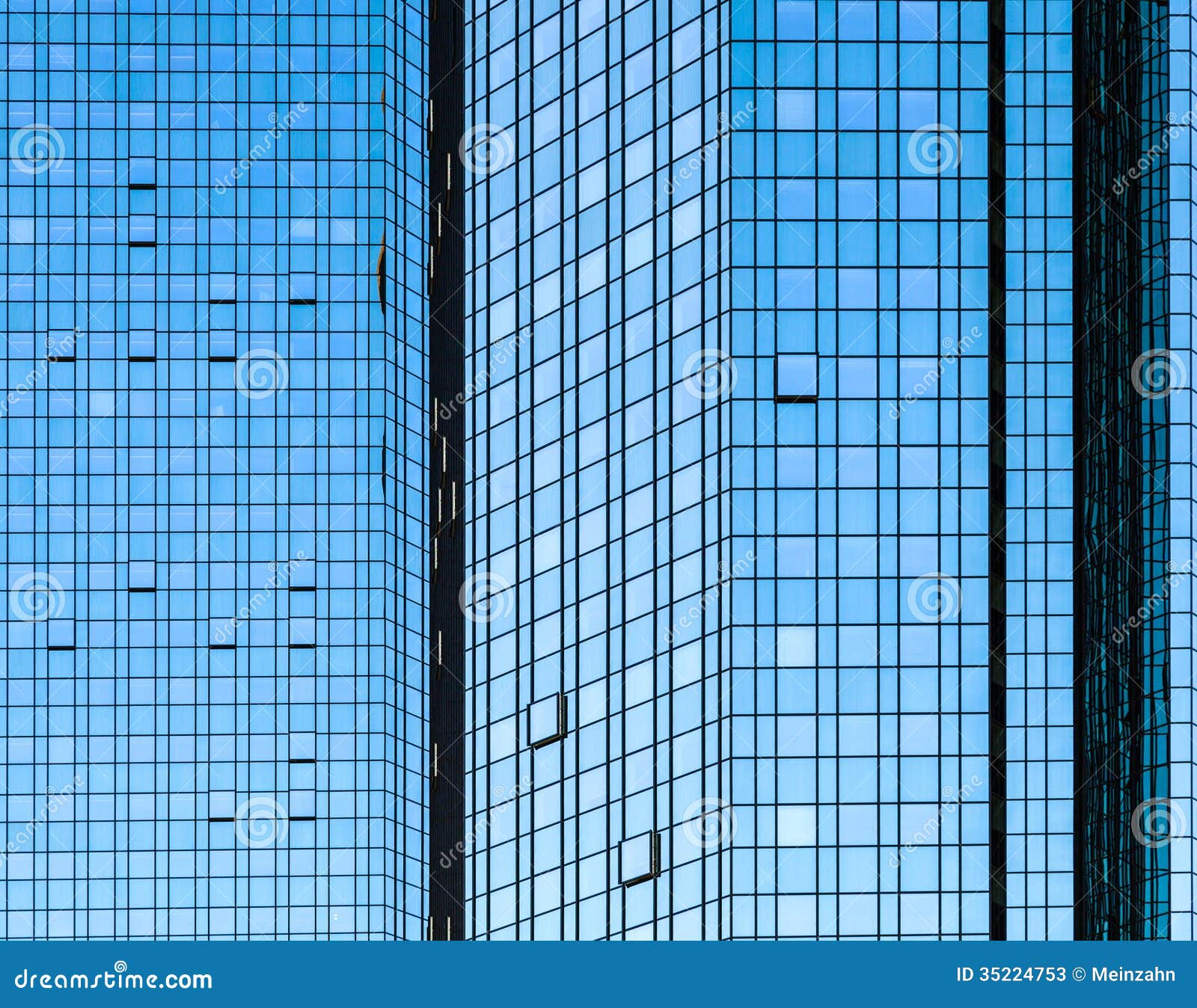 Facade Glass Front of Skyscraper with Sun Reflections Stock Image ...