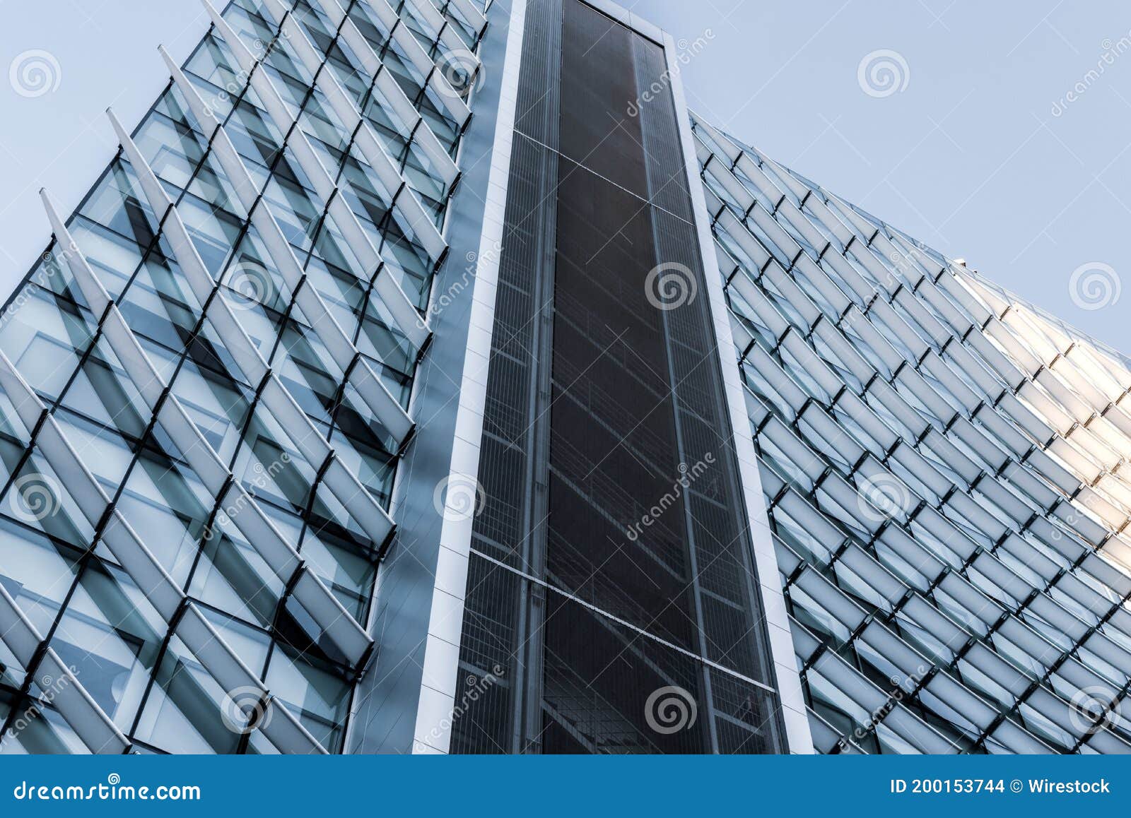 Side of a Building, View of the Windows of Modern Architecture. Stock ...