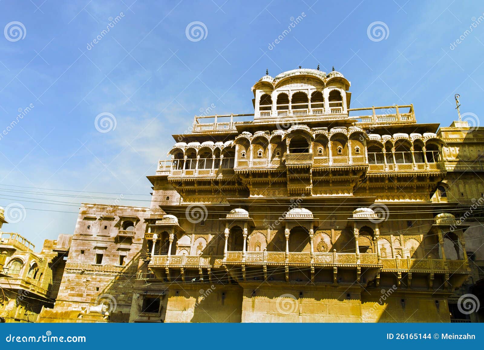 Facade of Haweli House in Jaisalmer, Rajasthan Stock Photo - Image of ...