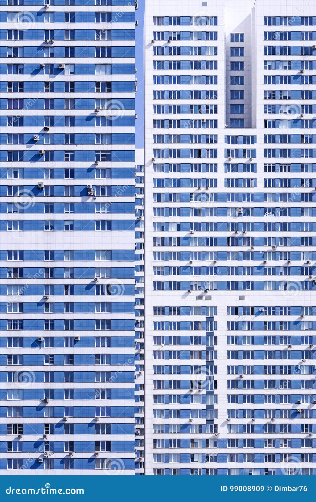 Facade of High-rise Apartment Building Stock Image - Image of exterior ...