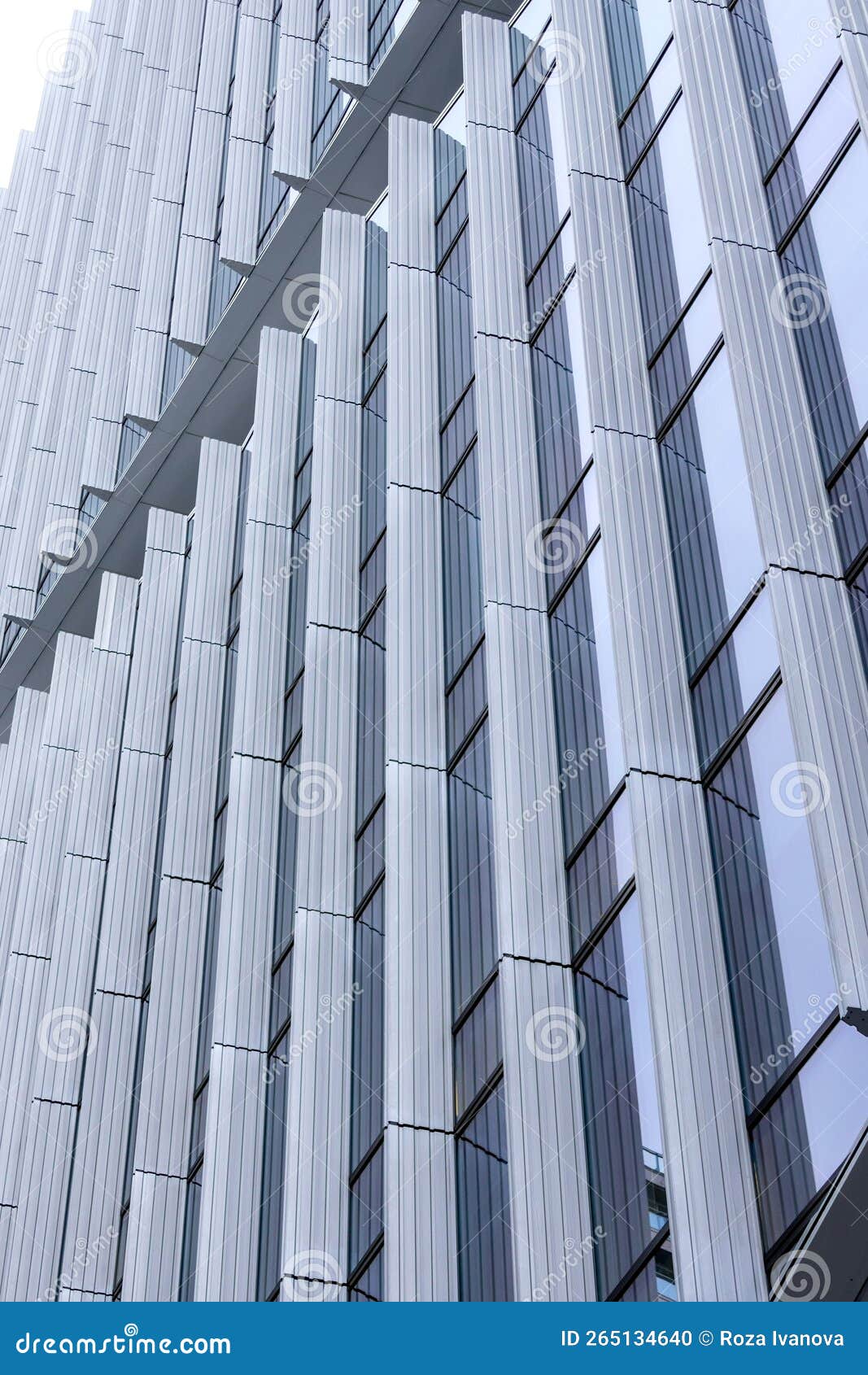 Facade of a High-rise Building with Metal Structures Stock Photo ...
