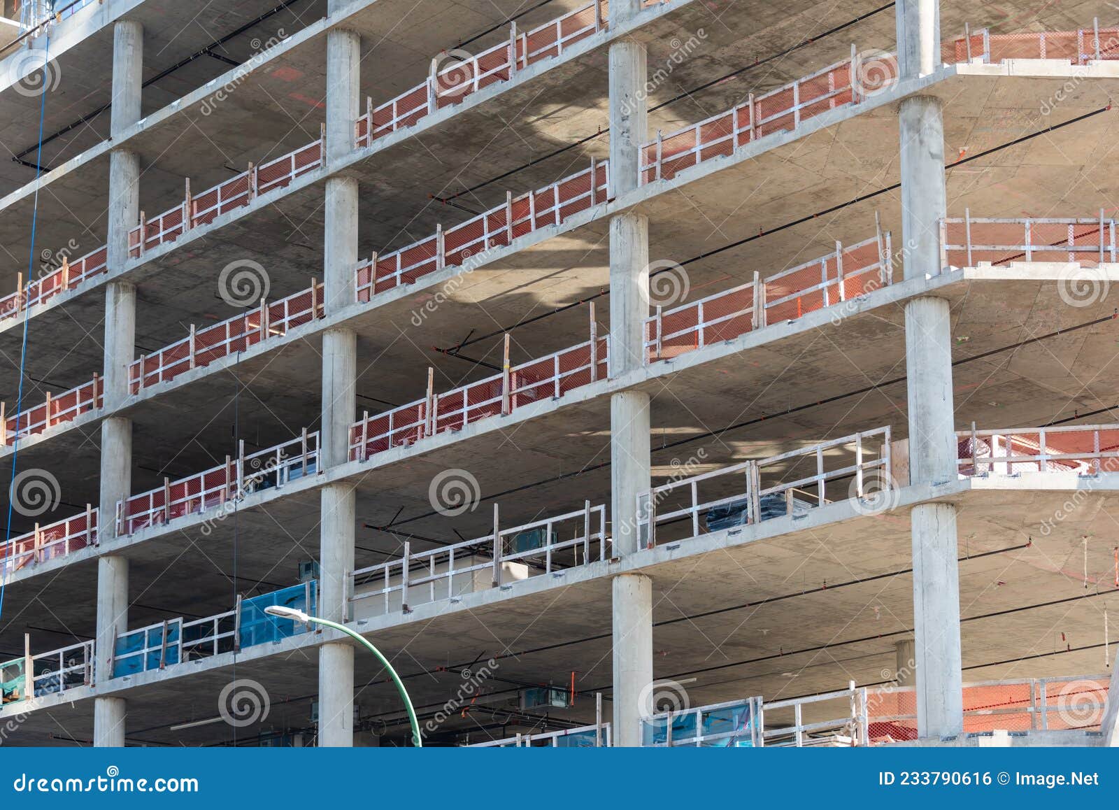 Facade of High-rise Concrete Building Under Constraction Stock Photo ...