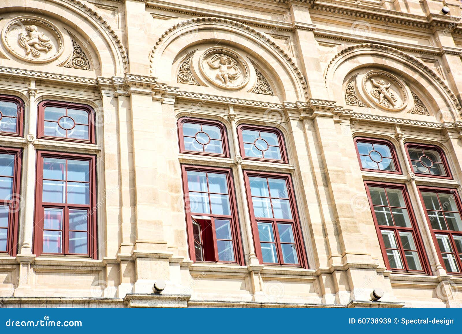 Facade of the Historic Opera in Vienna Stock Image - Image of baroque ...