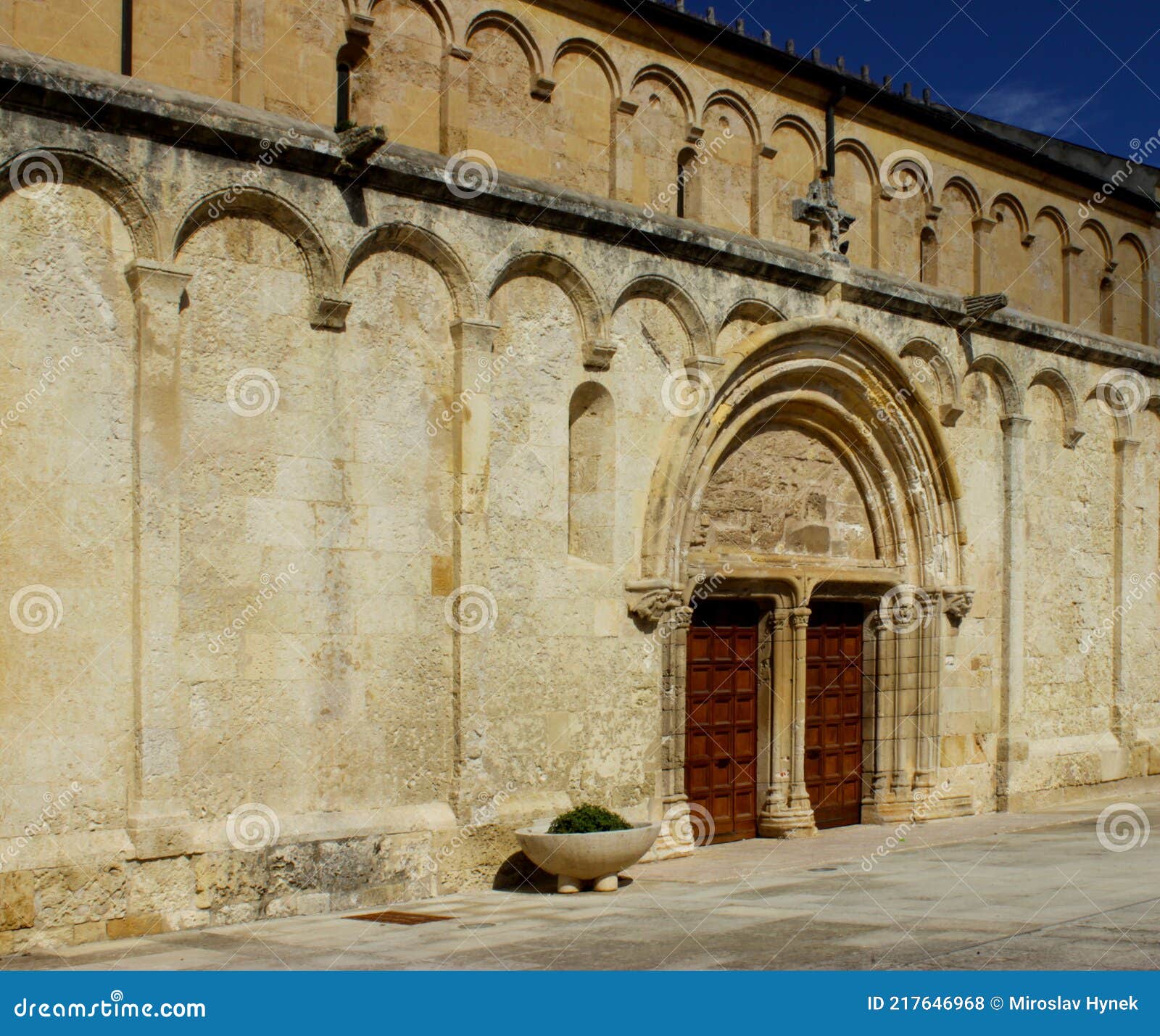 View of the Facade of a Typical,stone,historic Church Building. Stock ...