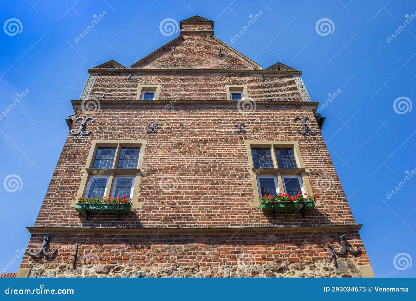 Facade of the Historic Town Hall in Meppen Stock Image - Image of hall ...