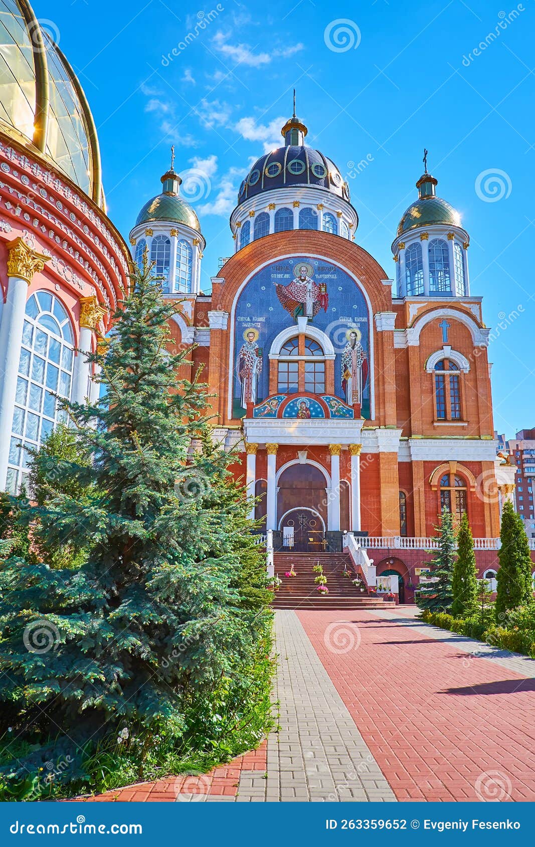 The Facade of Holy Protection Cathedral, Obolon, Kyiv, Ukraine ... The Facade of Holy Protection Cathedral, Obolon, Kyiv, Ukraine ...