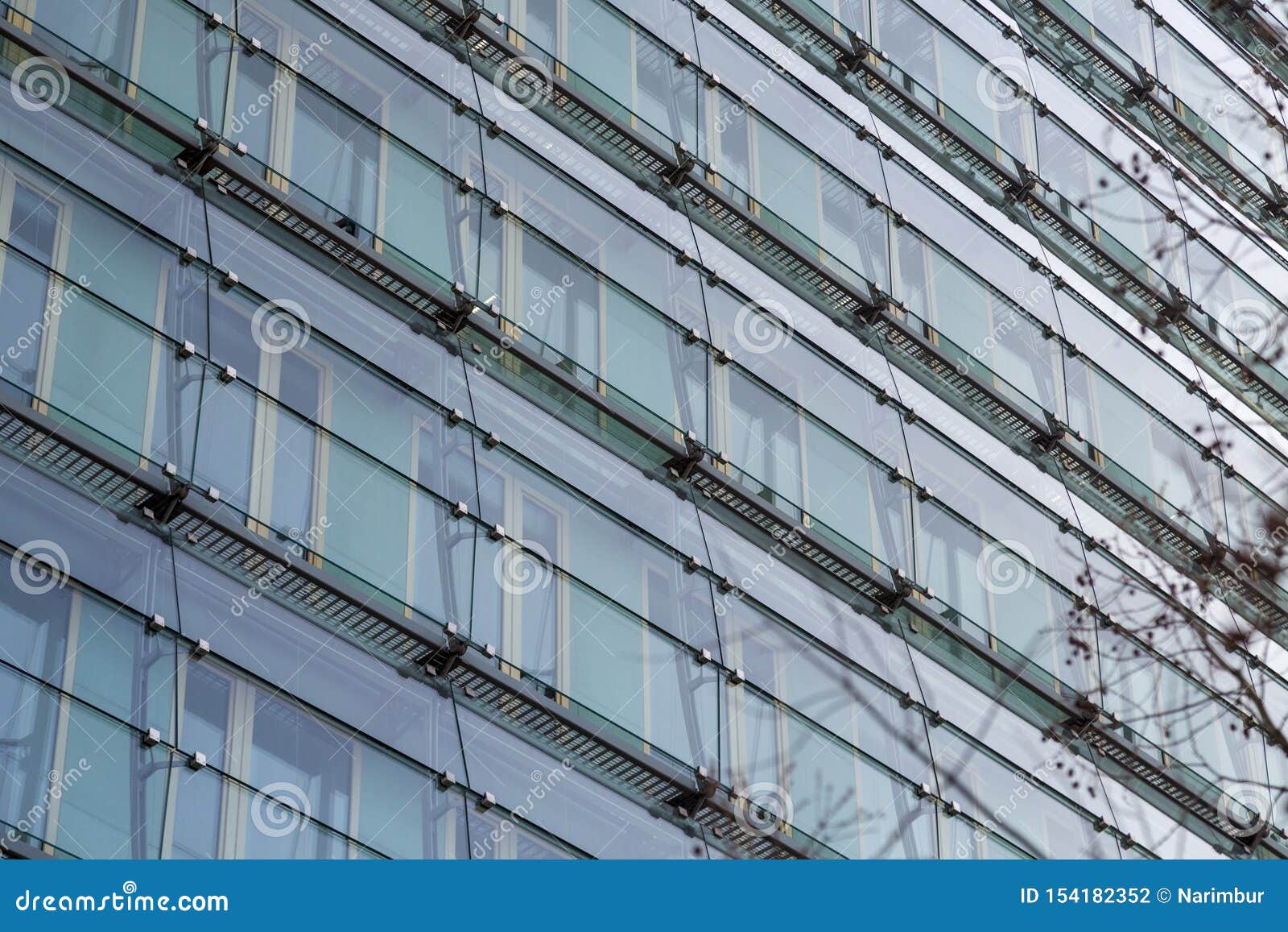Facade of a House with Glass Paneling Stock Photo - Image of large ...