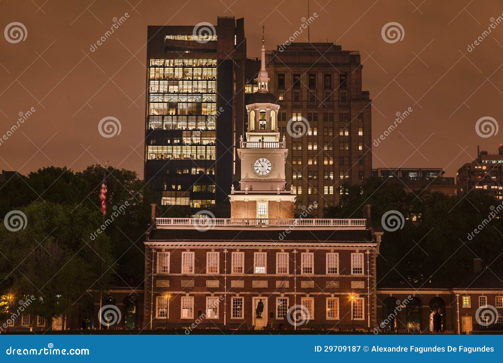 Independence Hall At Night