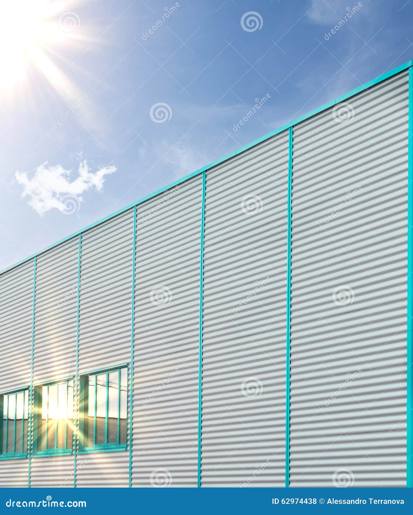 Facade of an Industrial Building Stock Photo - Image of downtown, bank ...