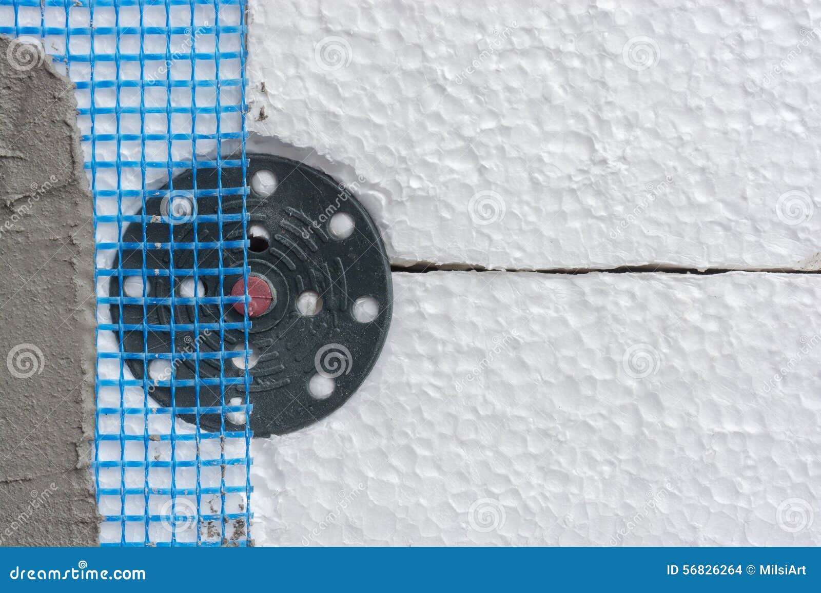 Facade insulation Layers stock photo. Image of mortar - 56826264