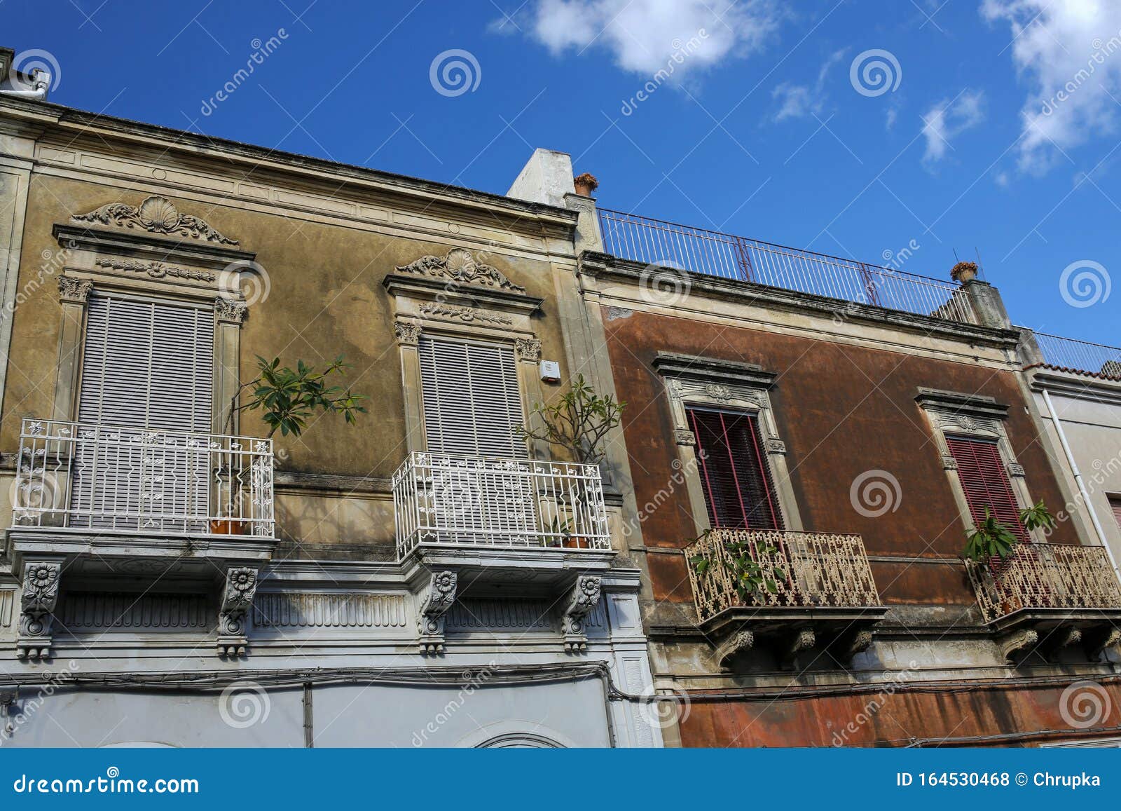 Italian style buildings stock photo. Image of conditioner - 164530468