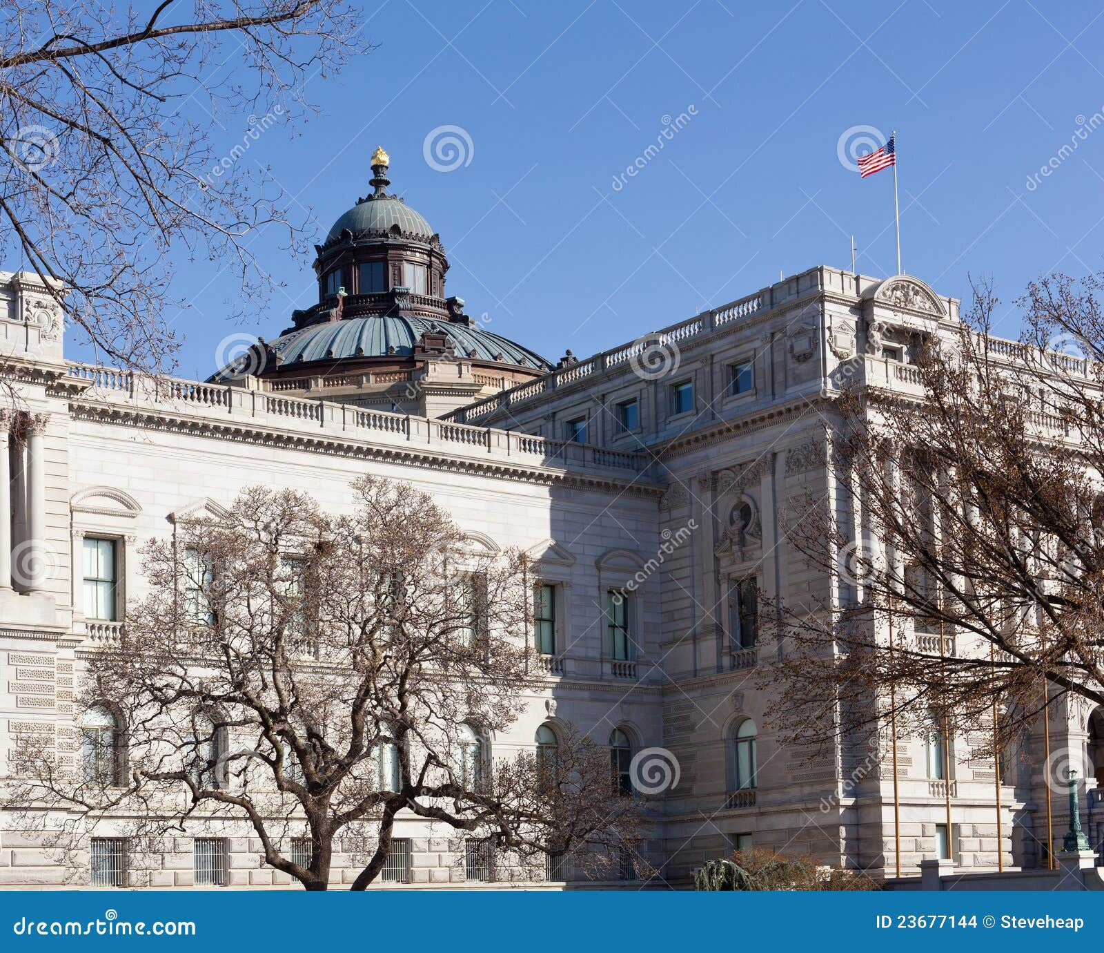 Facade of Library of Congress Washington DC Stock Photo - Image of dome ...