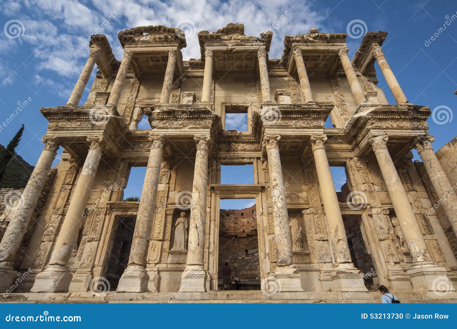 The Facade of the Library in Ephesus Editorial Image - Image of history ...