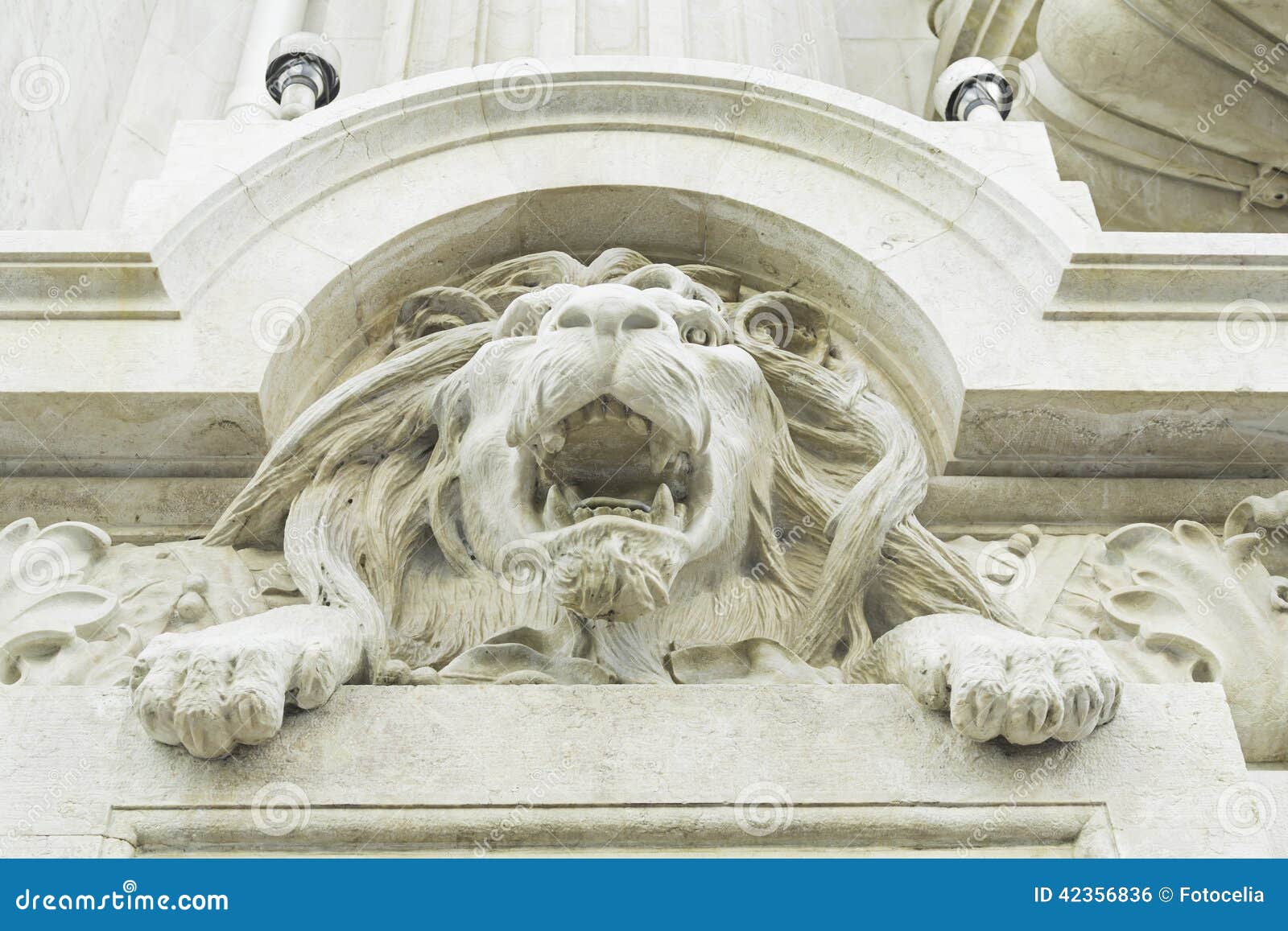 Facade with Lion stock photo. Image of lion, sandstone - 42356836